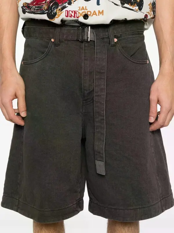 Sacai Belted Denim Shorts