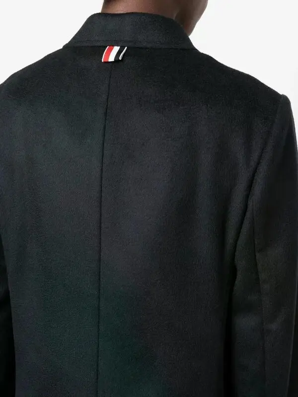 Thom Browne Wide-lapel Single-breasted Overcoat
