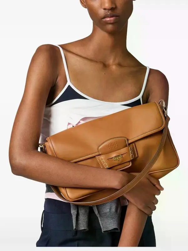 Miu Miu Penny Shoulder Bag - Brown