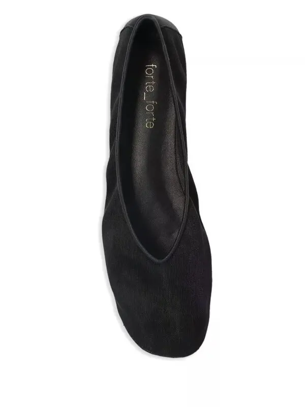 FORTE_FORTE Tulle Ballerina Flats - Black