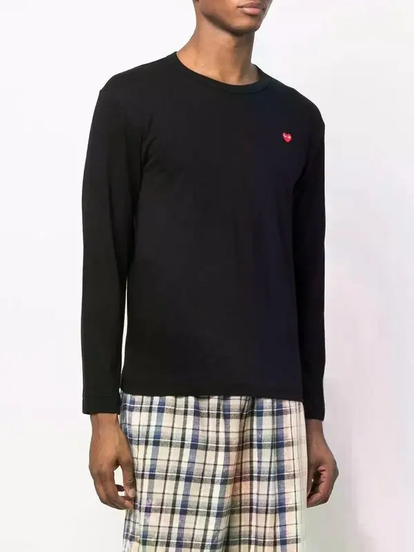 Play Comme Des Garcon Logo-patch Cotton T-shirt