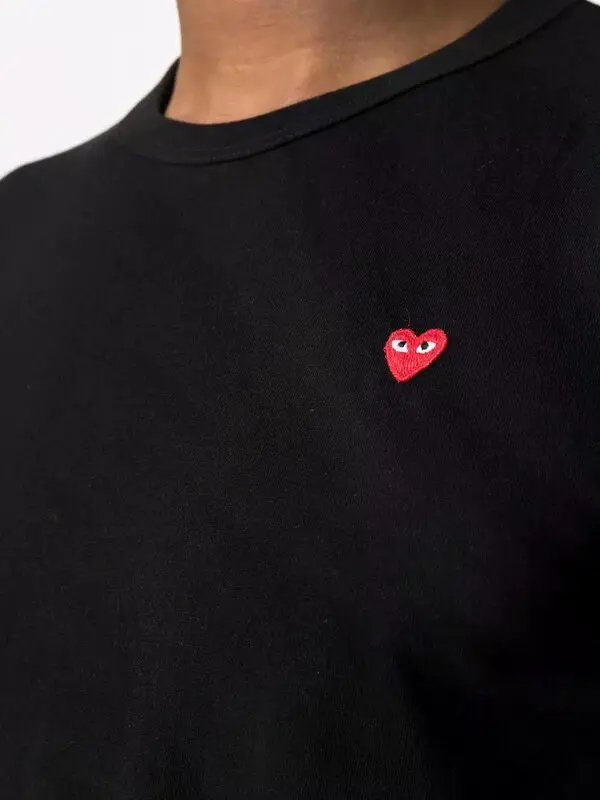 Play Comme Des Garcon Logo-patch Cotton T-shirt