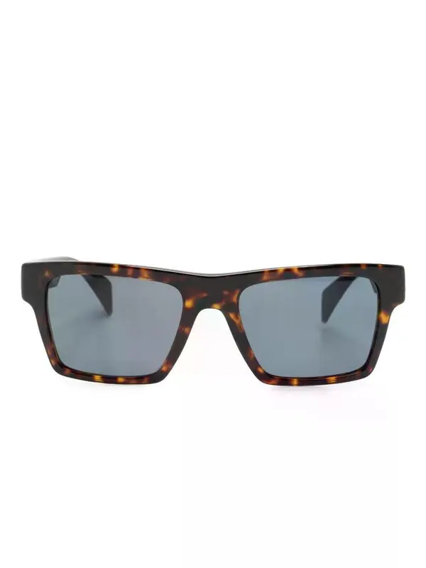 Versace Tortoiseshell-effect Square Frame Sunglasses - Brown