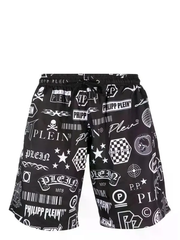 Philipp Plein Logo-print Swim Shorts - Black
