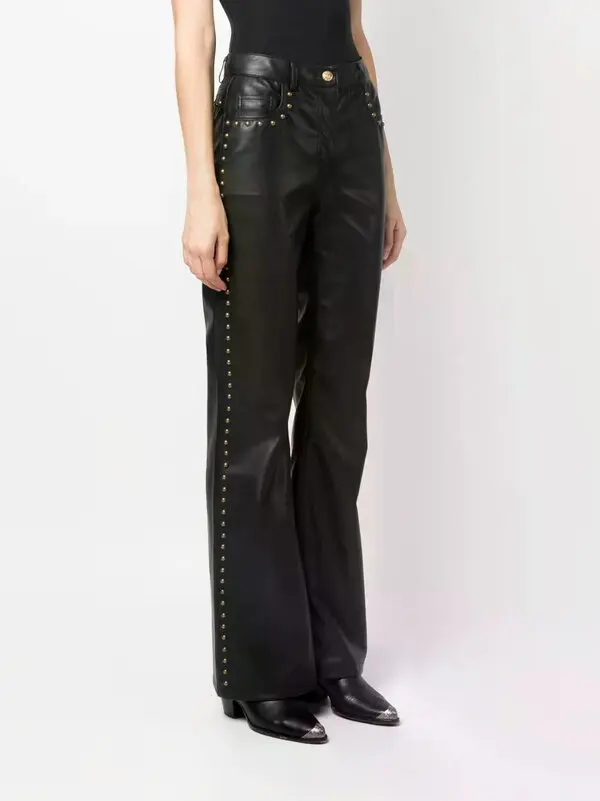Moschino Stud Detail Mid-rise Flared Trousers