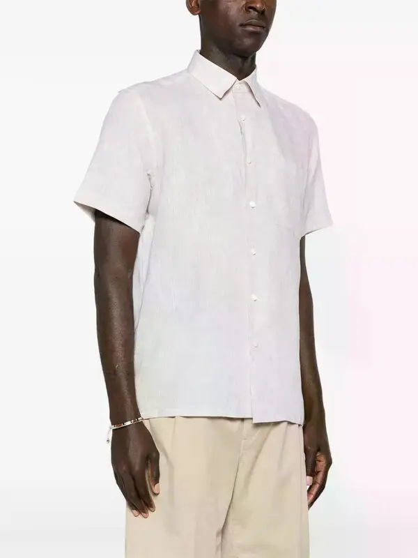 Canali Classic-collar Linen Shirt
