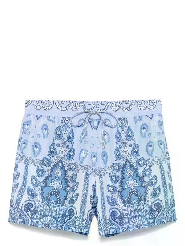 Etro Medallion-print Swim Shorts - Blue