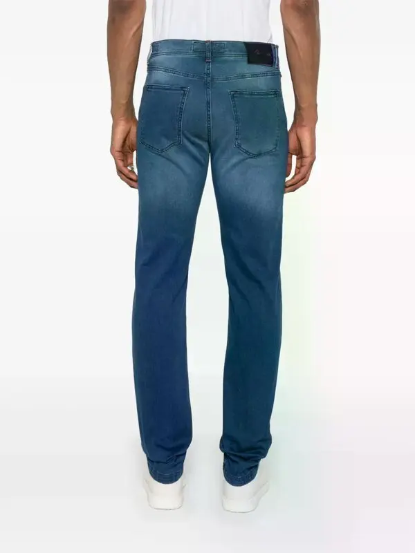 Kiton Logo-patch Jeans - Blue