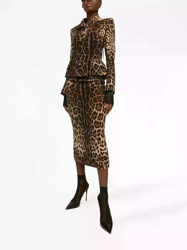 Dolce & Gabbana Leopard-print Single-breasted Blazer