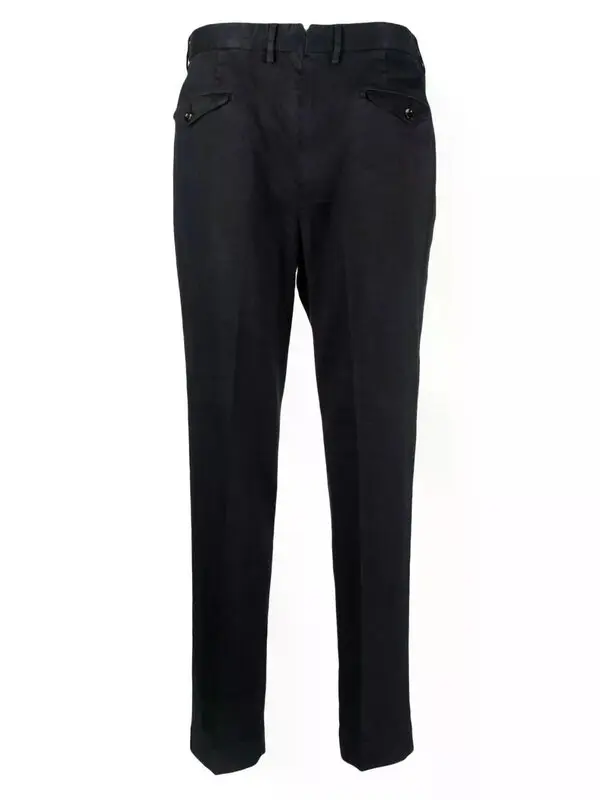 DELL'OGLIO Pleated Tapered-leg Trousers - Blue