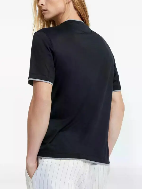 Brunello Cucinelli Layered-effect Silk-cotton T-shirt