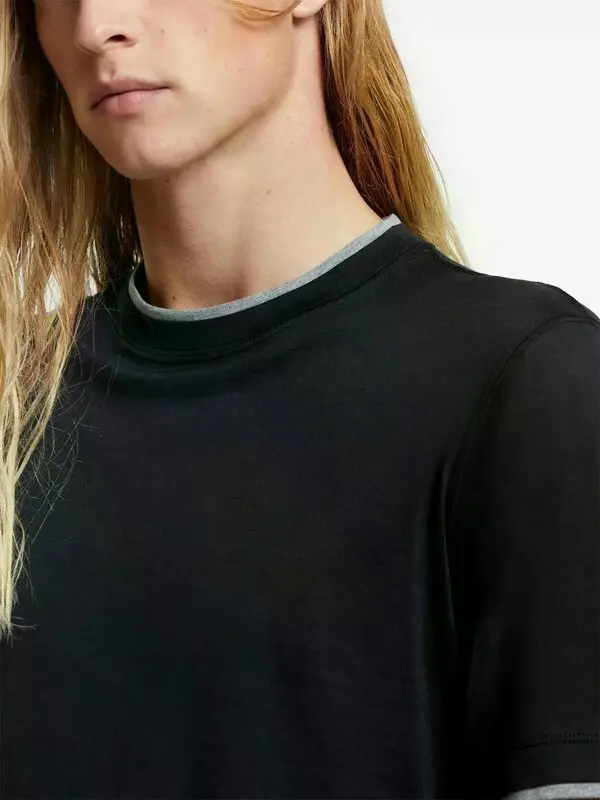 Brunello Cucinelli Layered-effect Silk-cotton T-shirt