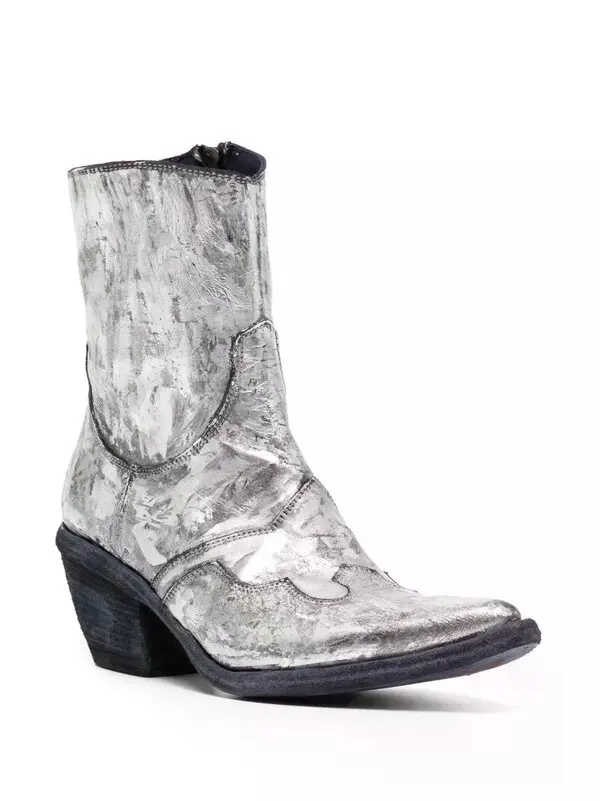 MADISON MAISON Laminated Leather Ankle Boots