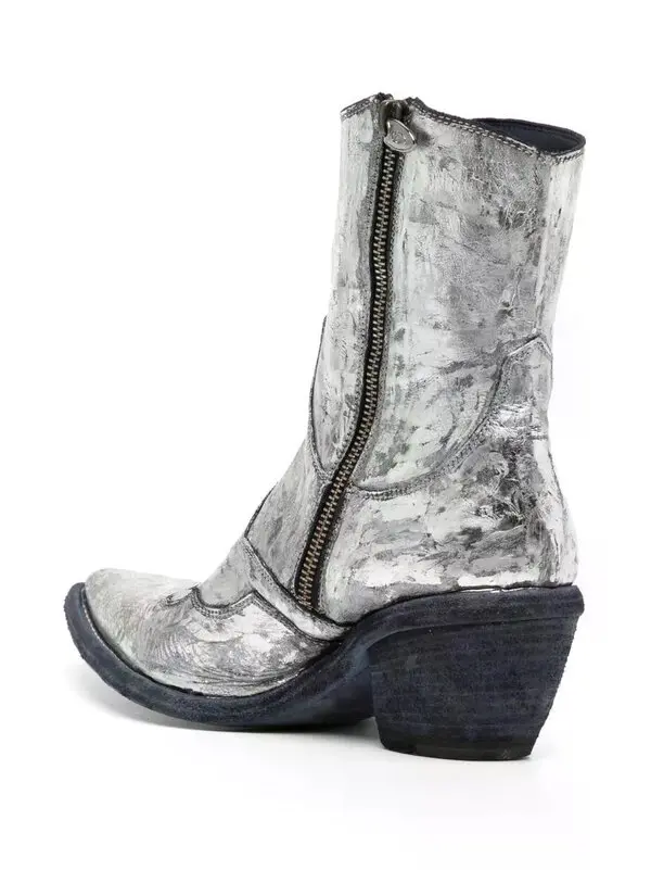 MADISON MAISON Laminated Leather Ankle Boots