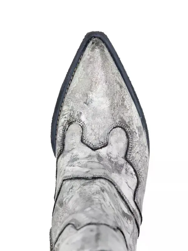 MADISON MAISON Laminated Leather Ankle Boots