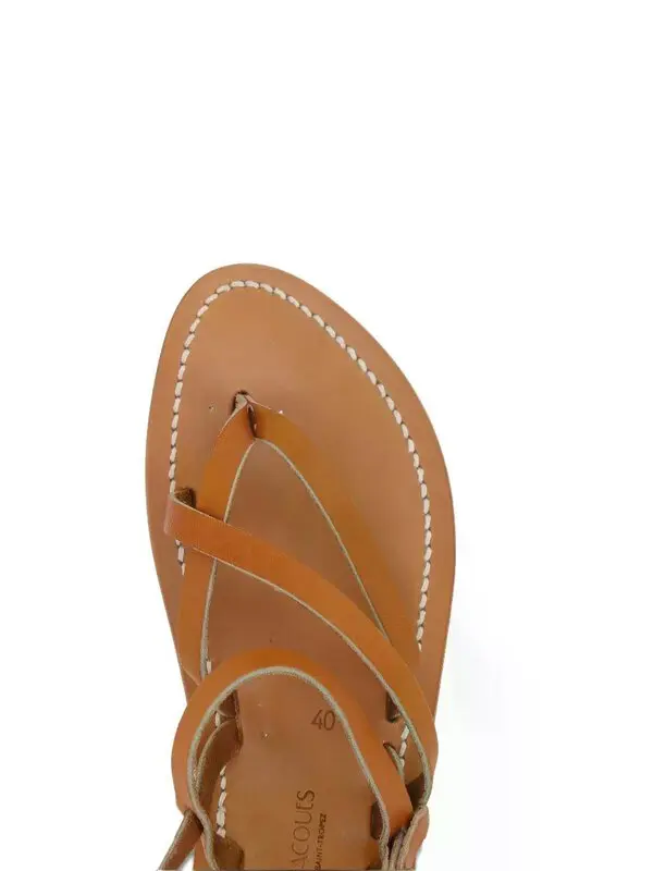 K.JACQUES Nemesis Strappy Flat Sandals - Brown