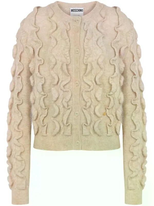 Moschino Ruffled Wool Blend Cardigan