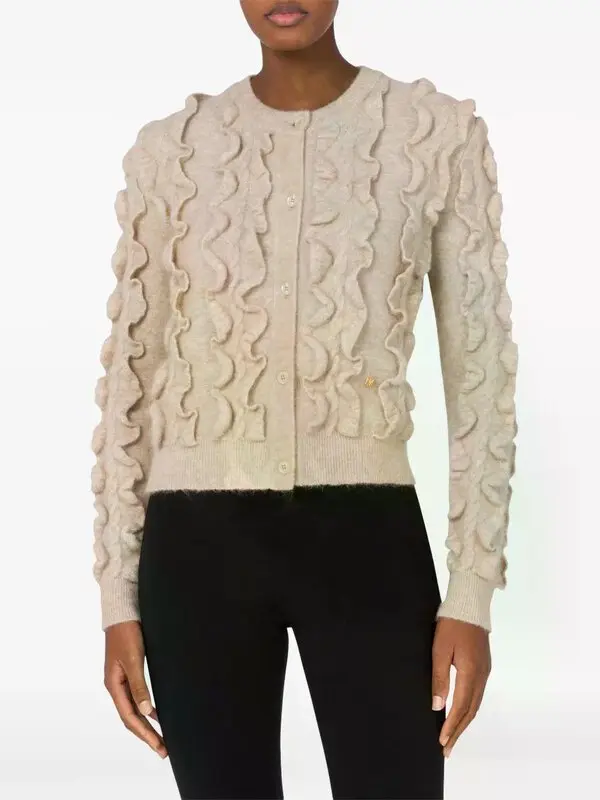 Moschino Ruffled Wool Blend Cardigan