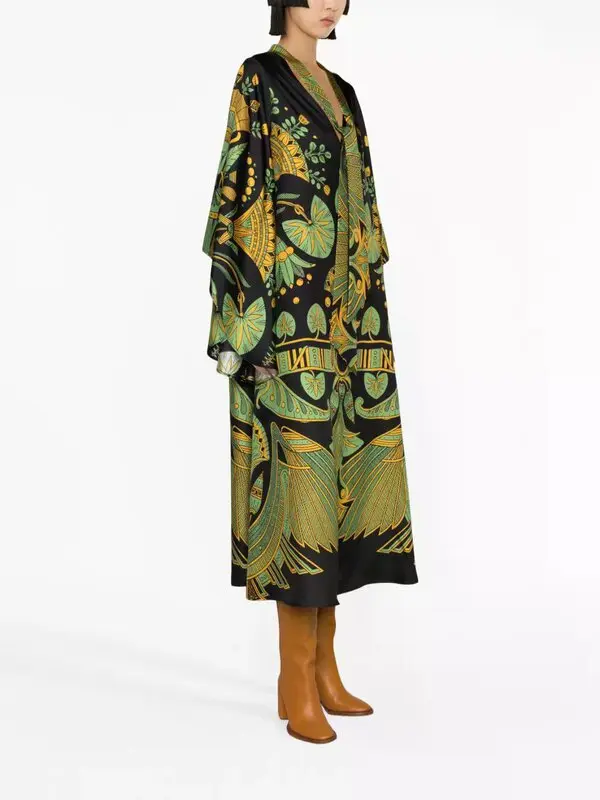 La DoubleJ Magnifico Silk Midi Dress