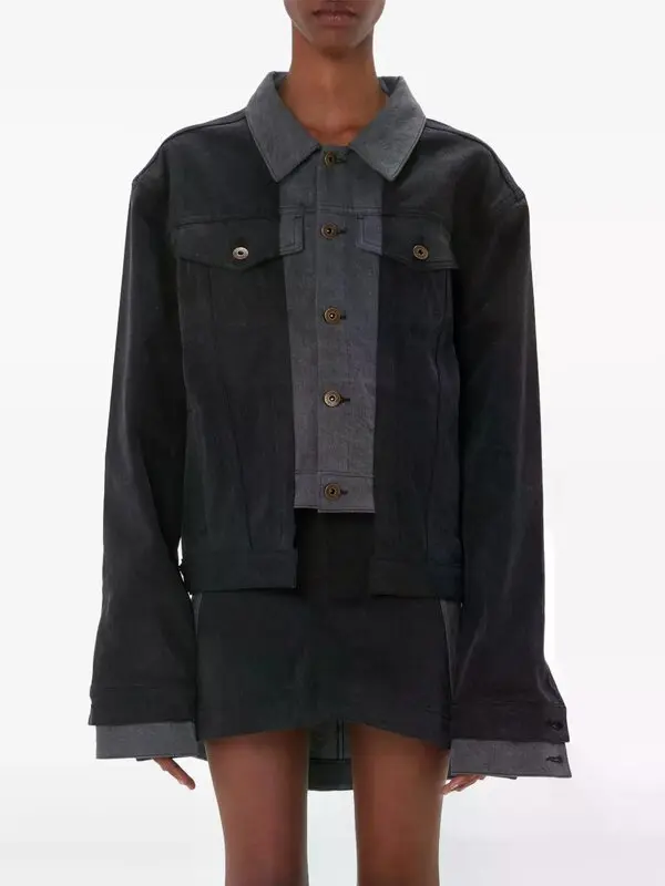 JW Anderson Logo-appliqué Layered Denim Jacket