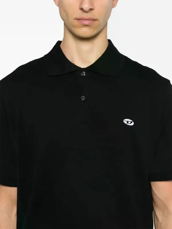 DIESEL® Logo-patch Polo Shirt - Black