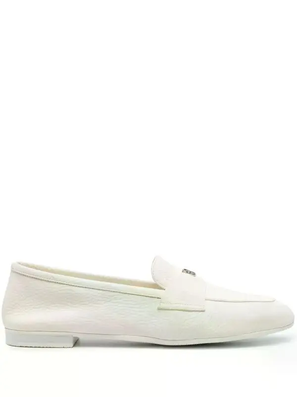Casadei Antilope Leather Loafers - Neutrals