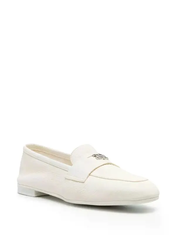 Casadei Antilope Leather Loafers - Neutrals