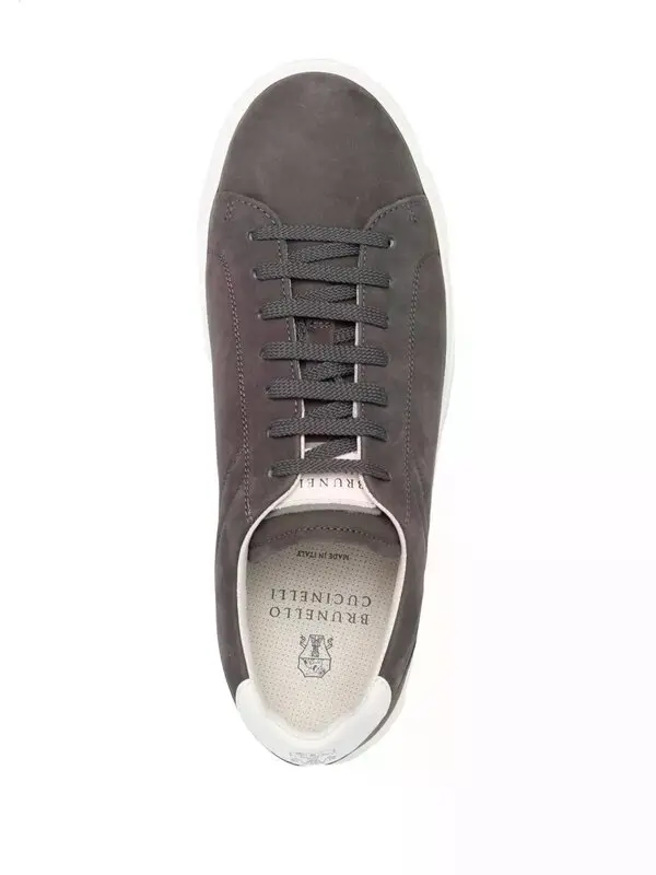 Brunello Cucinelli Nubuck Leather Low-top Sneakers