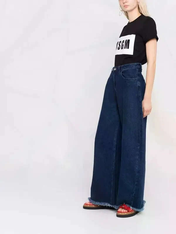 MSGM Logo-print Cotton T-shirt - Black