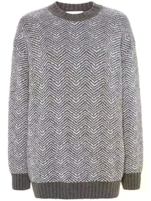 Moschino Chevron-pattern Virgin Wool Jumper