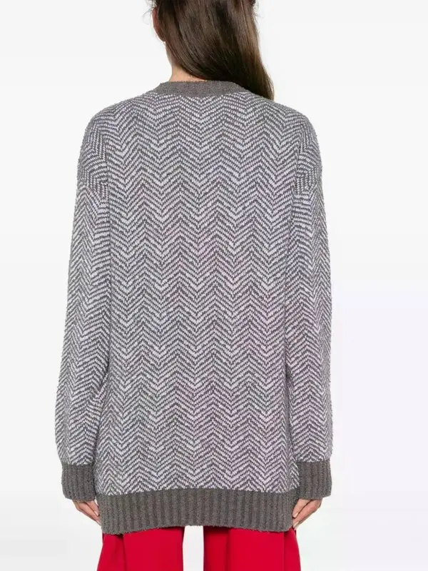 Moschino Chevron-pattern Virgin Wool Jumper