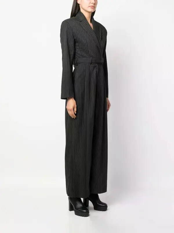 IOANA CIOLACU Pinstripe Wool Jumpsuit