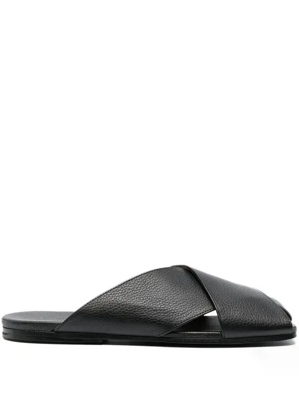 Marsèll Spatola Leather Mules - Black