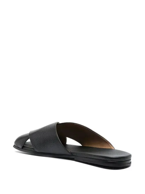 Marsèll Spatola Leather Mules - Black