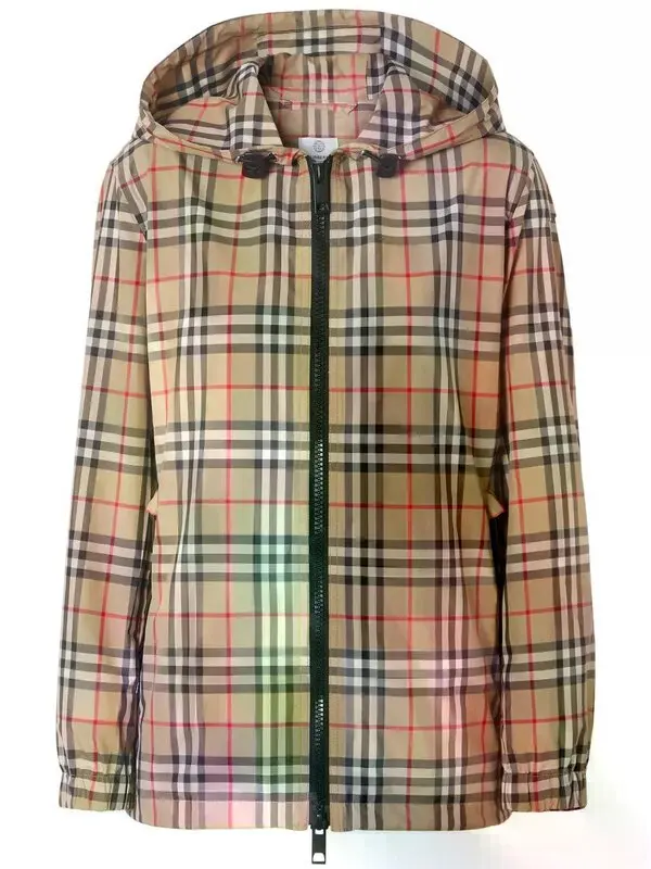 Burberry Vintage Check Hooded Jacket - Neutrals