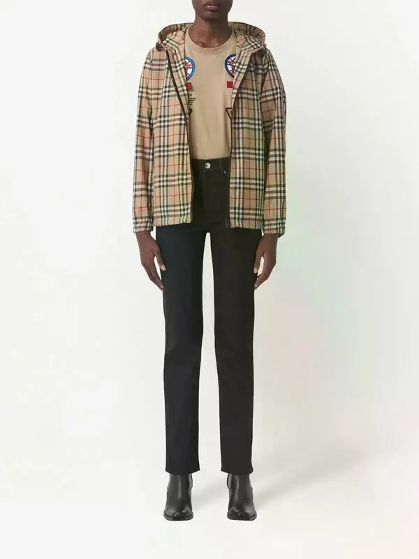 Burberry Vintage Check Hooded Jacket - Neutrals