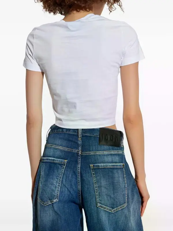Dsquared2 Logo-printed Cropped T-shirt