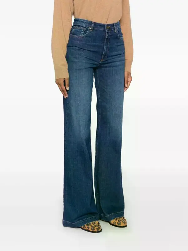 TWINSET Logo-engraved Button Jeans