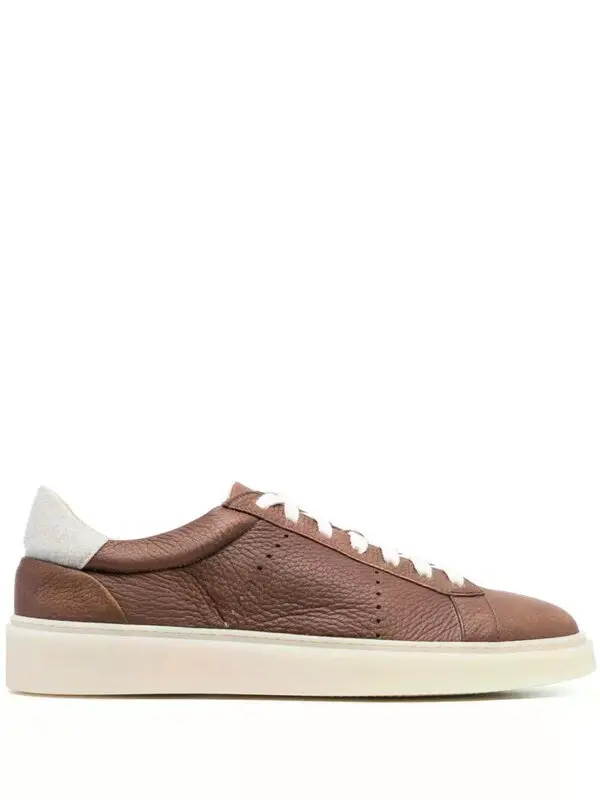 Eleventy Low-top Leather Sneakers