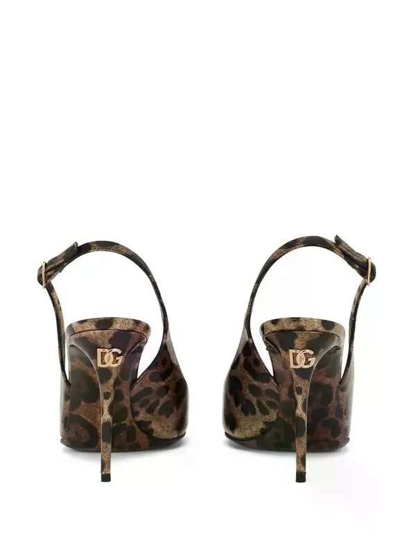 Dolce & Gabbana Leopard-print Slingback Pumps