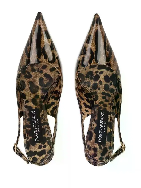 Dolce & Gabbana Leopard-print Slingback Pumps