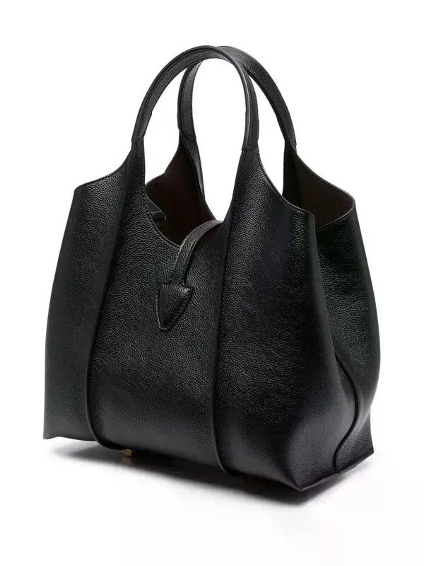 TOD'S Timeless Logo-plaque Tote Bag - Black