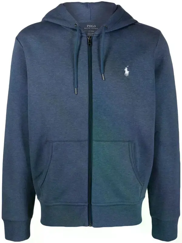 Polo Ralph Lauren Polo Pony-embroidered Zip-up Hoodie - Blue