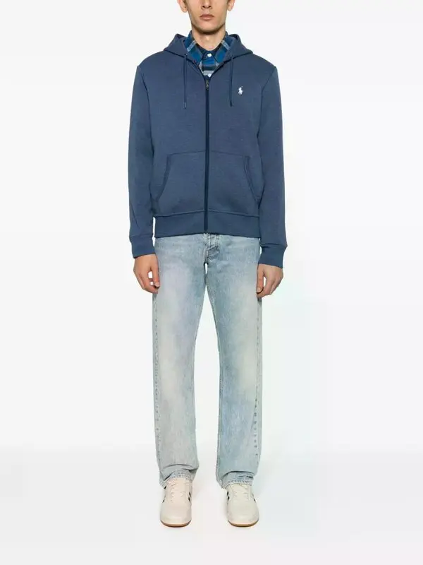 Polo Ralph Lauren Polo Pony-embroidered Zip-up Hoodie - Blue