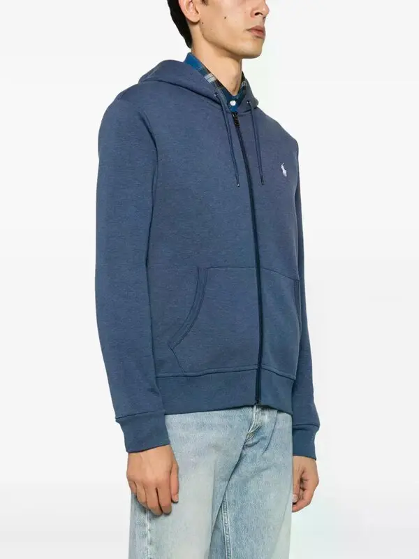 Polo Ralph Lauren Polo Pony-embroidered Zip-up Hoodie - Blue