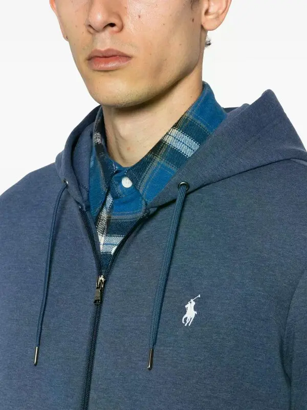 Polo Ralph Lauren Polo Pony-embroidered Zip-up Hoodie - Blue