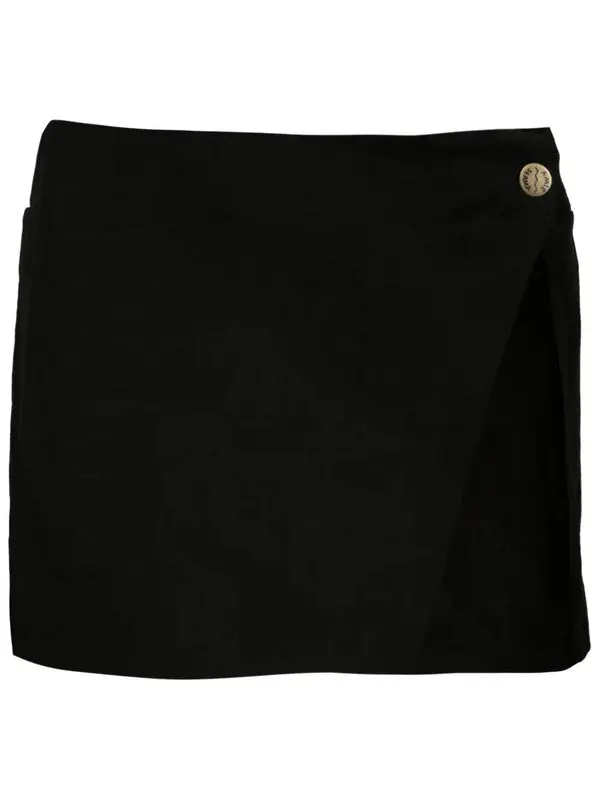 AMIR SLAMA Logo-engraved Button Miniskirt