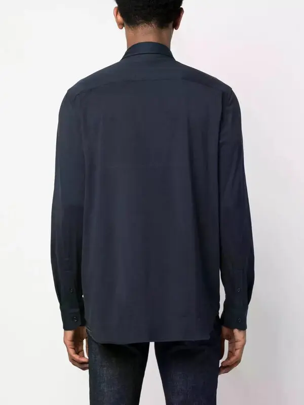 Brioni Spread-collar Cotton Shirt