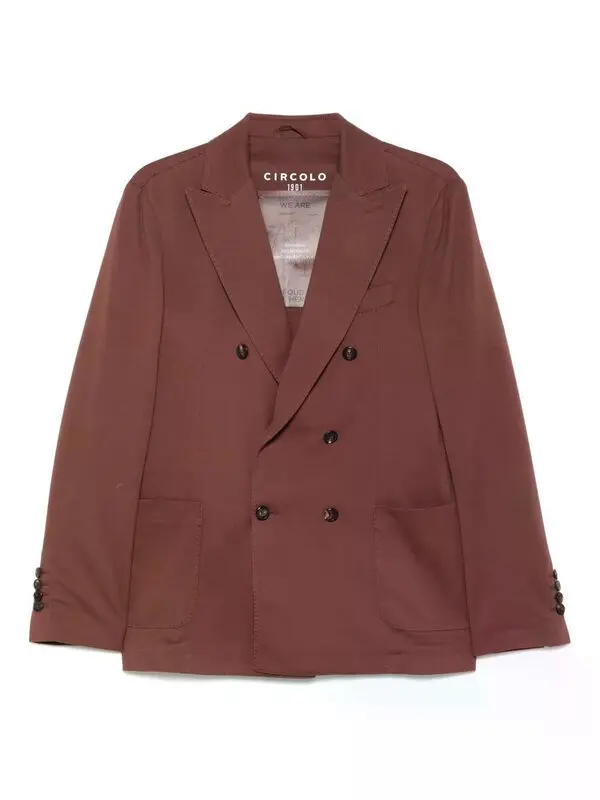 CIRCOLO 1901 Piqué-weave Blazer - Brown