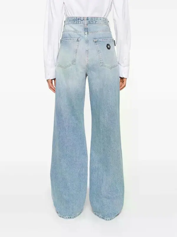 Philipp Plein Ripped Denim Trousers